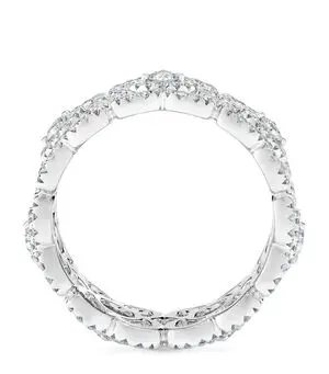 DE BEERS JEWELLERS White Gold Enchanted Lotus Band