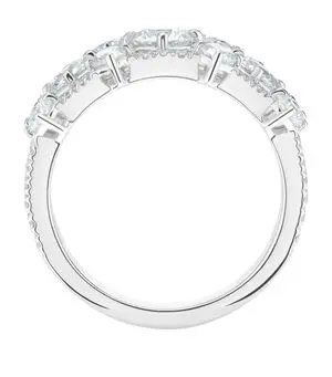 DE BEERS JEWELLERS White Gold And Diamond Arpeggia Three Row Ring