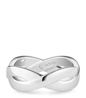 DE BEERS JEWELLERS White Gold Infinity Band