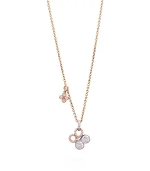 BOODLES Platinum And Diamond Be Necklace - Rose Gold
