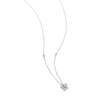 BOODLES Platinum And Diamond Raindance Cluster Pendant