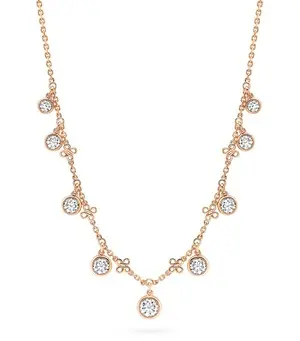 BOODLES Medium Diamond Beach Necklace - Rose Gold