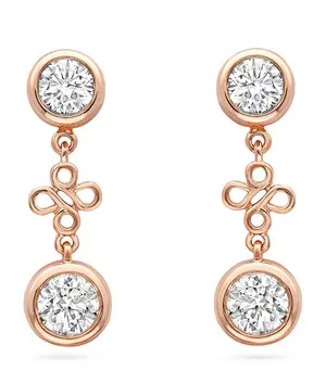 BOODLES And Diamond Beach Earrings - Rose Gold