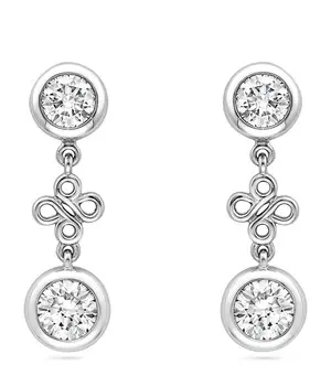 BOODLES Platinum And Diamond Beach Earrings Silver