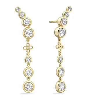 BOODLES Gold And Diamond Long Beach Dangle Earrings - Yellow