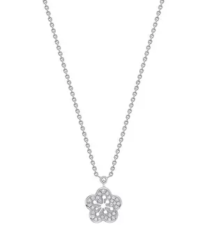 BOODLES Mini White And Diamond Blossom Pendant Necklace - Gold