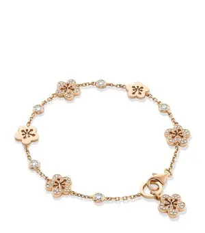 BOODLES And Diamond Blossom Charm Bracelet - Rose Gold