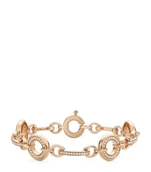 BOODLES Rose And Diamond Classic Roulette Bracelet - Gold