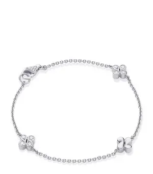 BOODLES White And Diamond Triple Charm Bracelet - Gold