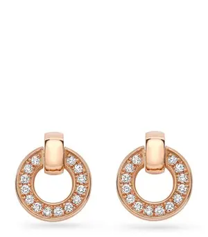 BOODLES Diamond Roulette Flip Earrings - Rose Gold