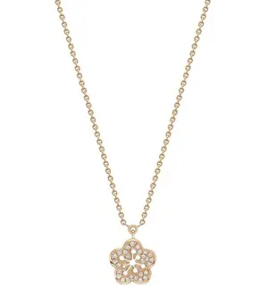 BOODLES Mini Diamond Blossom Pendant Necklace - Rose Gold