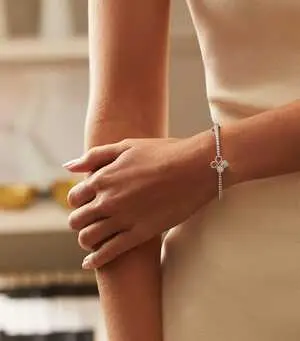 BOODLES Platinum, Rose Gold And Diamond Bangle