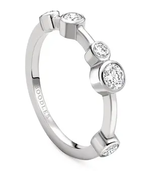 BOODLES Platinum And Diamond Half-hoop Ring