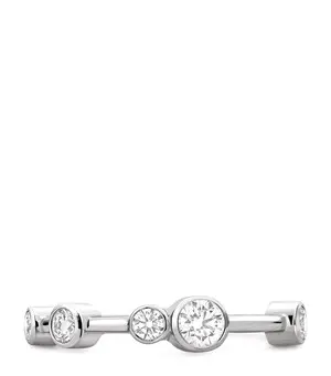 BOODLES Platinum And Diamond Half-hoop Ring