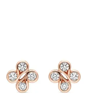 BOODLES Boodles Rose Gold And Diamond Earrings Rose Gold