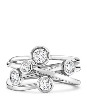 BOODLES Platinum Raindance Ring With Diamonds