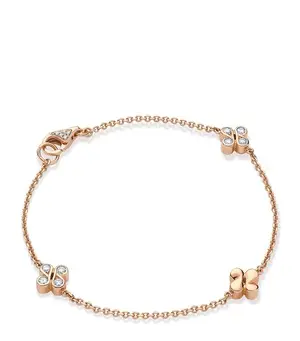 BOODLES Be Triple Charm Bracelet - Rose Gold