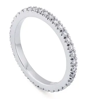 BOODLES Platinum And Diamond Vintage Wedding Band - Silver