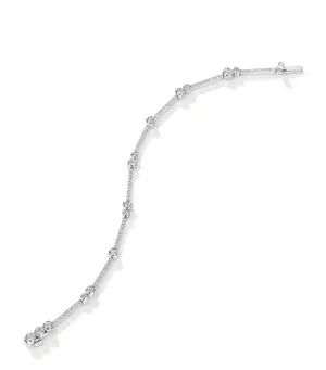 BOODLES Platinum And Diamond Waterfall Bracelet - Silver