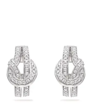 BOODLES The Knot Diamond Earrings - Gold
