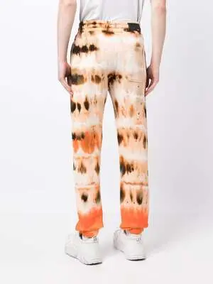 Amiri Tie-dye Print Cotton Track Pants - Brown
