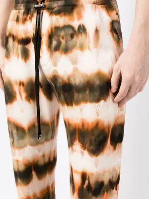 Amiri Tie-dye Print Cotton Track Pants - Brown