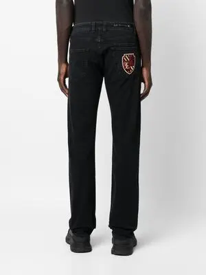 BILLIONAIRE Logo-patch Denim Jeans - Black