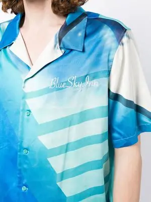 BLUE SKY INN Abstract-print Short-sleeved Shirt