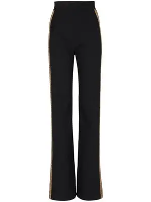 Balmain Sequin-embellished Wide-leg Trousers