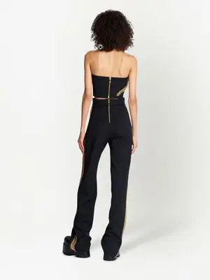Balmain Sequin-embellished Wide-leg Trousers