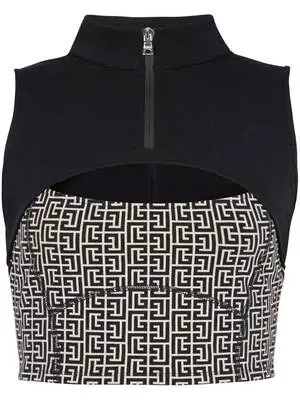 Balmain Monogram Cut-out Vest