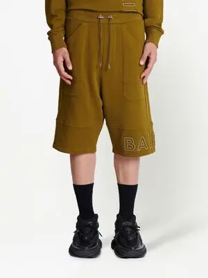 Balmain Logo-print Organic-cotton Shorts
