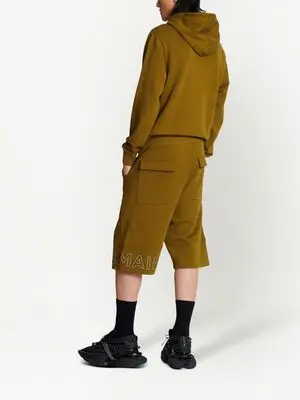 Balmain Logo-print Organic-cotton Shorts