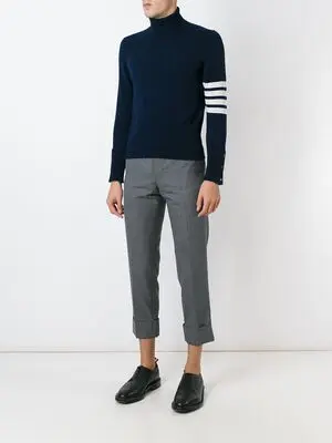 Thom Browne 4-bar Stripe Cashmere Turtleneck