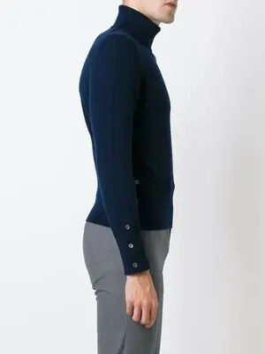 Thom Browne 4-bar Stripe Cashmere Turtleneck
