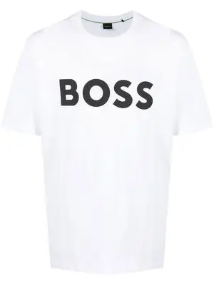 BOSS Logo-print Cotton T-shirt