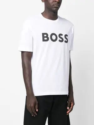 BOSS Logo-print Cotton T-shirt