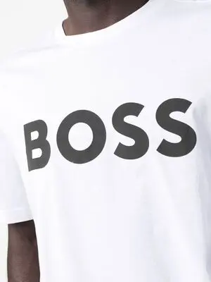 BOSS Logo-print Cotton T-shirt