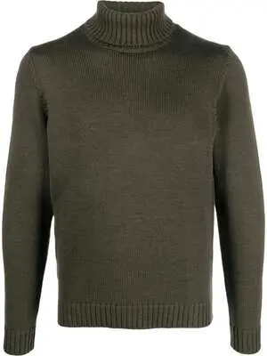 ZANONE Roll-neck Wool Sweater - Green