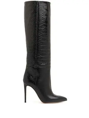 Paris Texas Crocodile-effect Knee-length Boots