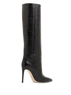 Paris Texas Crocodile-effect Knee-length Boots