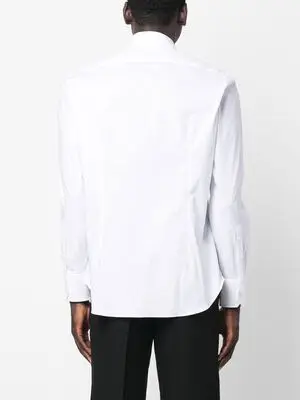 BILLIONAIRE Logo-embroidered Long-sleeve Shirt