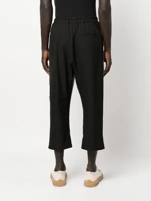 By Walid Cropped Patchwork Trousers