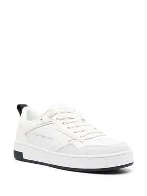 Calvin Klein Logo-debossed Panelled Sneakers - White
