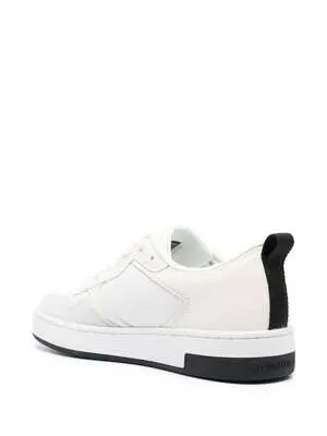 Calvin Klein Logo-debossed Panelled Sneakers - White