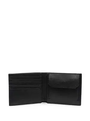 Calvin Klein Logo Stamp Bi-fold Leather Wallet - Black