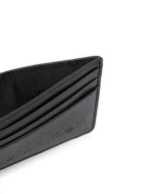 Calvin Klein Logo Embossed Leather Cardholder