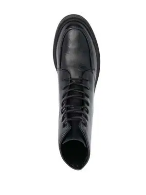 Tommy Hilfiger Lace-up Leather Ankle Boots - Black