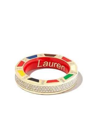 Lauren Rubinski 14kt Gold Diamond Ring - Multicolour