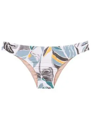 CLUBE BOSSA Leaf-print Bikini Bottom - Neutrals